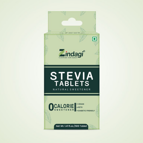 Zindagi Stevia Tablets | Natural Zero Calorie Sweetener | 500 Tablets ...