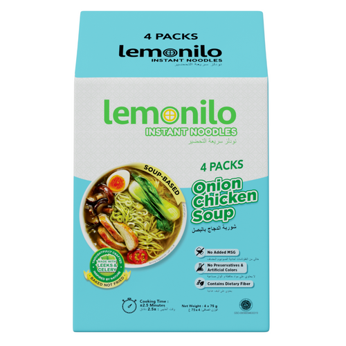LEMONILO INSTANT NOODLES ONION CHICKEN SOUP 75GR X4 - Gulfood 2026