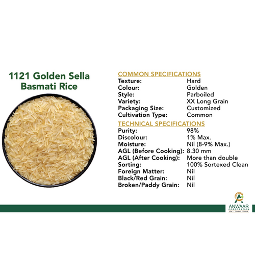 1121 Parboiled (Sella) Golden Basmati Rice - Gulfood 2026