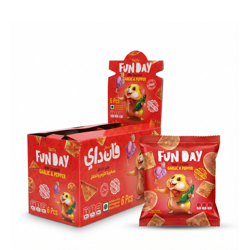 FUN DAY MINI CRACKER GARLIC & PEPPER - Gulfood 2026