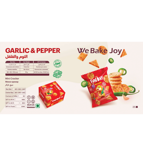 FUN DAY MINI CRACKER GARLIC & PEPPER - Gulfood 2026