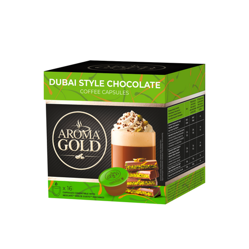 Aroma Gold Dubai Style Chocolate Coffee Capsules - Gulfood 2026