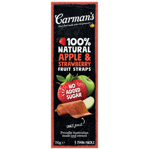 Carman's Apple & Strawberry Fruit Straps 70g - Gulfood 2026