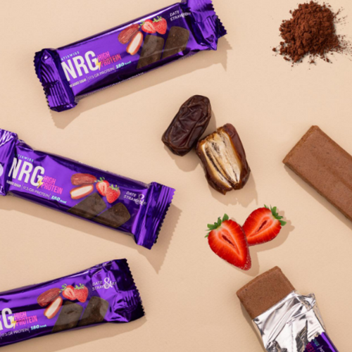 NRG Date Bar with High Protein Strawberry and Cacao 50G - Gulfood 2026