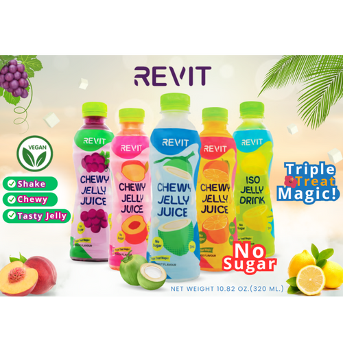 Revit Peach Chewy Jelly Juice with Nata De Coco Plus Vitamin B Complex ...
