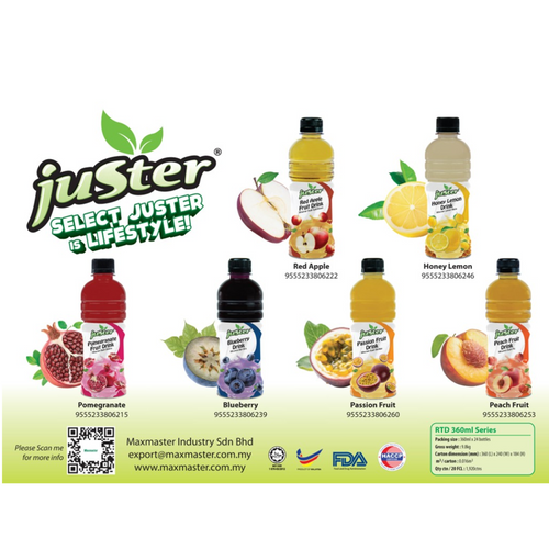Juster Premium Flavour Drinks 360ml - Gulfood 2026