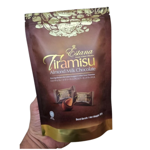 ESTANA TIRAMISU CHOCOLATE INDIVIDUAL PACK 125G - ALMOND MILK CHOC ...