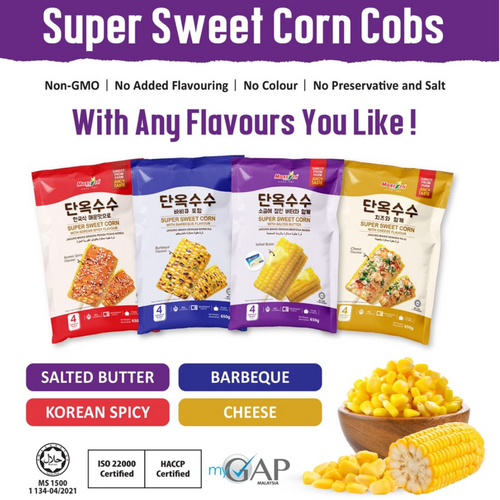 Mascorn Korean Series Frozen Sweet Corn Cobs with Salted Butter ...